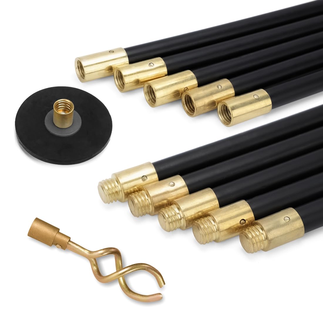 Drain Rods for Outside Drain Flexible - 12 Pcs / 9.2 Meter Indoor ...