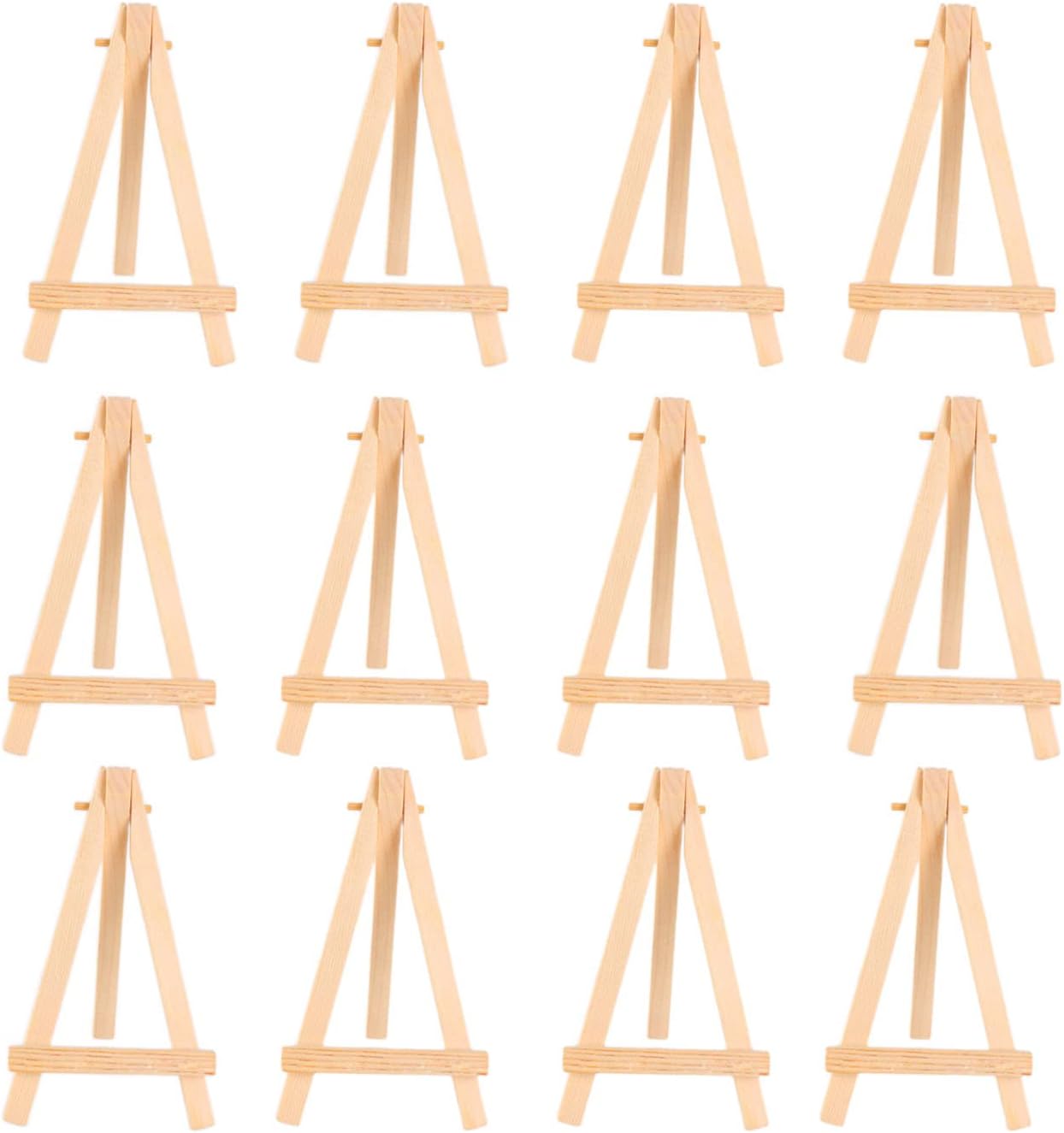 Amazon.com: LMIP 12 Pack 5 Inch Mini Wooden Display Stand, Triangle Art ...