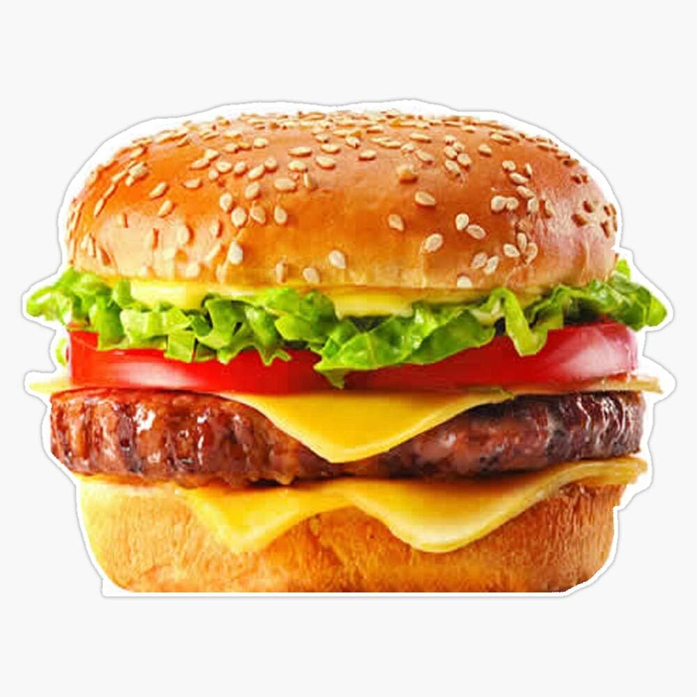 Amazon.com: Burger Sticker Vinyl Bumper Sticker Decal Waterproof 5 ...