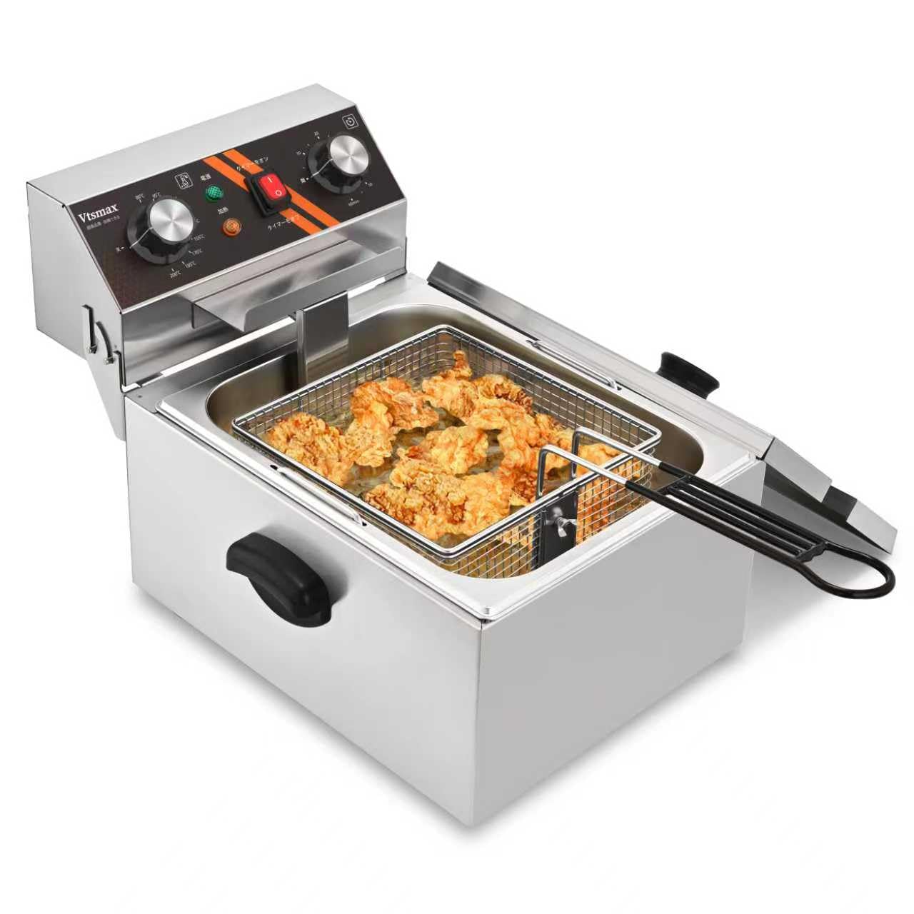 Amazon.co.jp: Vtsmax 業務用 家庭用兼用 電気フライヤー 10L 1500W