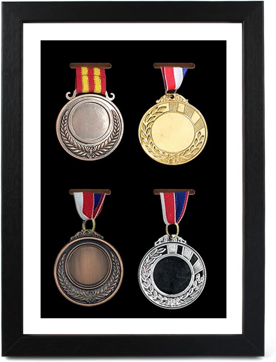 Amazon.com: Medal Display Case - 4 Medal Shadow Box Frame - Perfect for ...