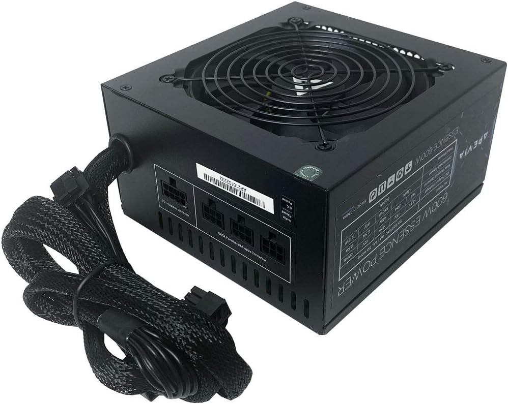 Amazon.com: Apevia ATX-ES600W Essence 600W ATX Semi-Modular Gaming ...