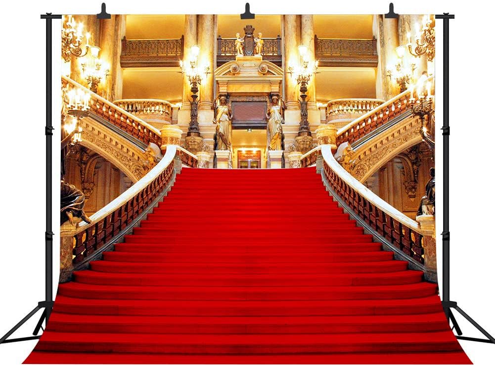 Amazon.com : GURETER Red Carpet Gold Hall Backdrop, 8x8ft Paris Opera ...