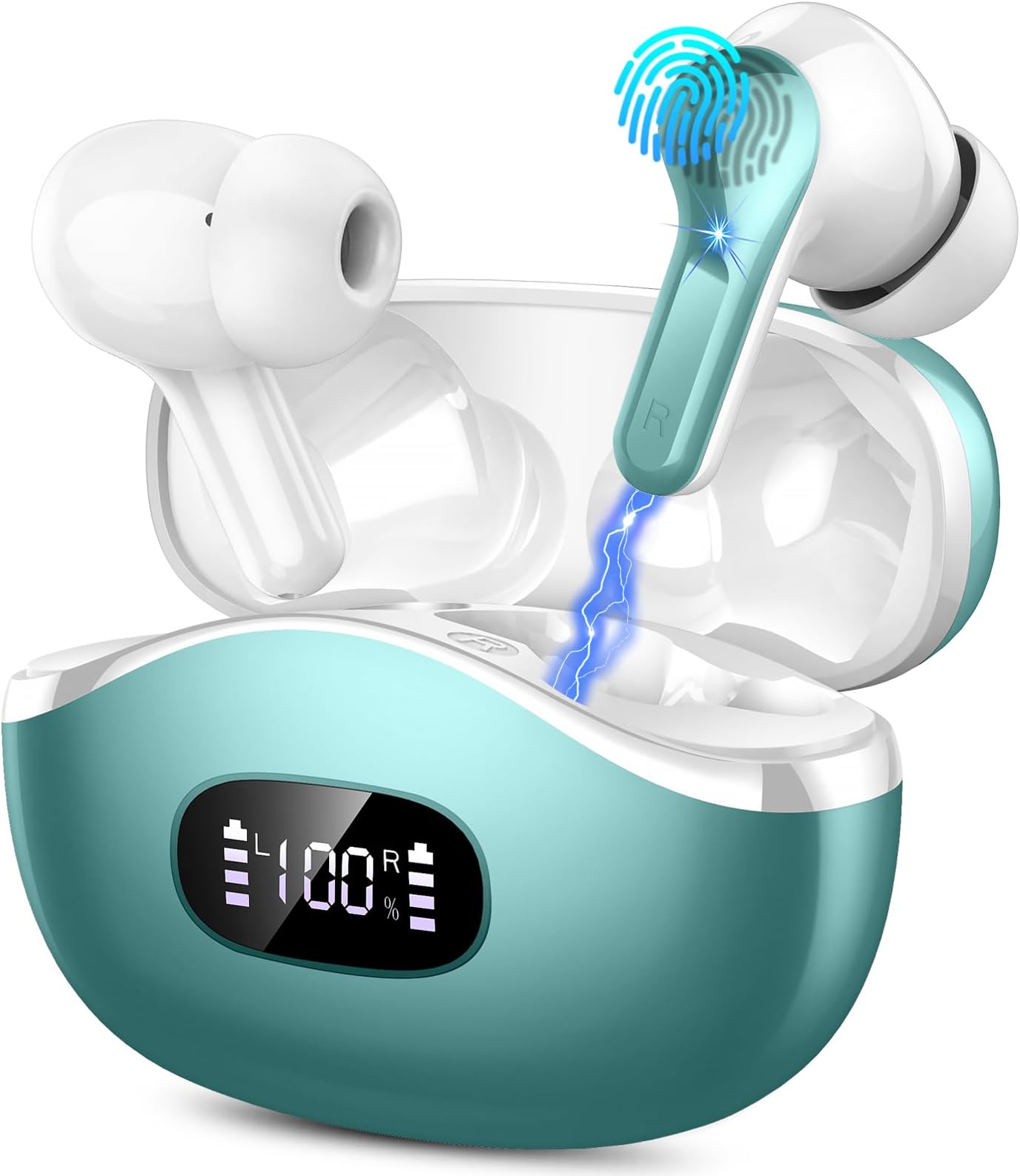 Amazon.com: Wireless Earbuds, Bluetooth Headphones V5.4 HiFi Stereo Ear ...