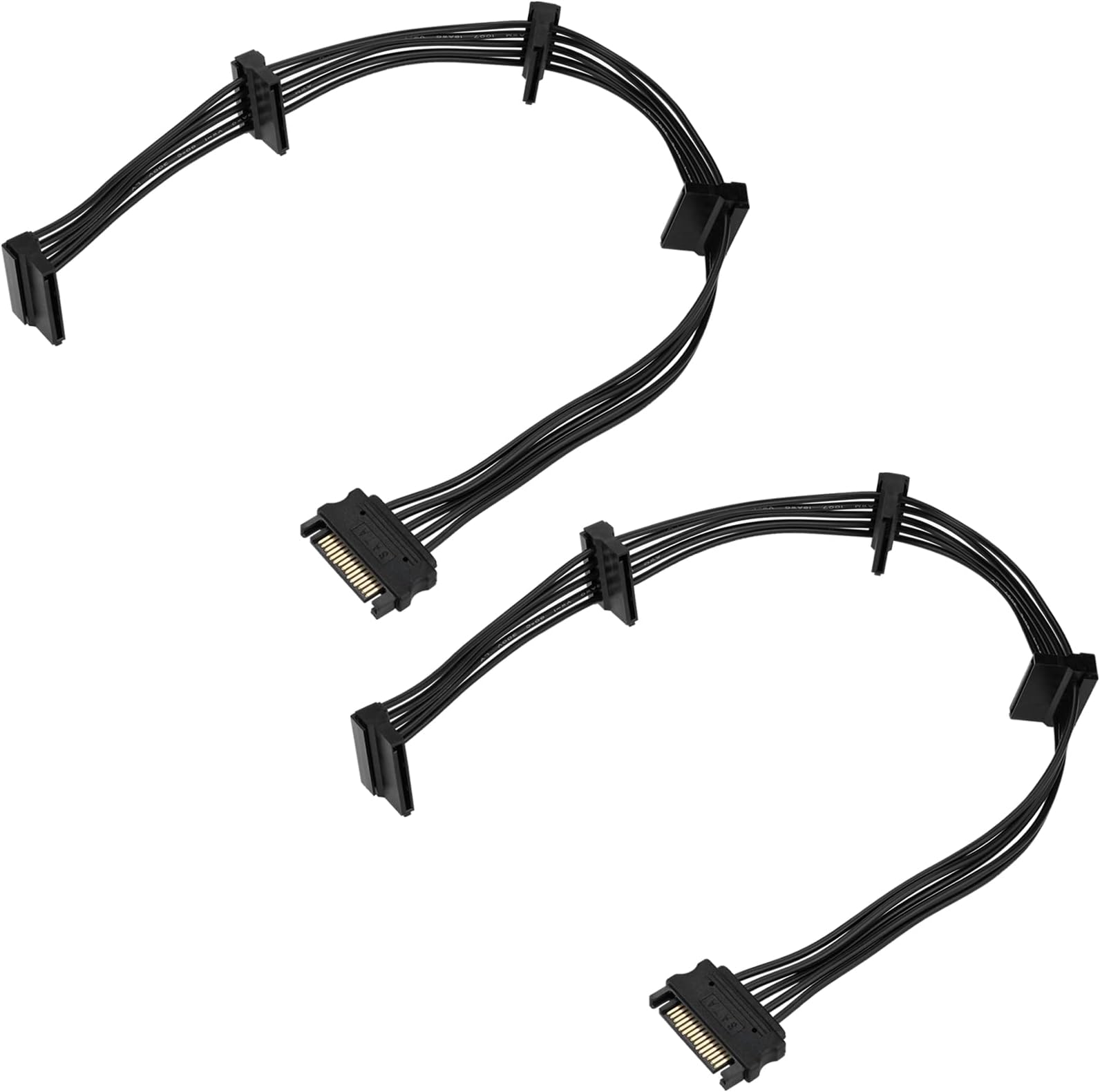 Amazon.com: RGEEK SATA Power Splitter Cable, 15 Pin SATA to 5 SATA ...
