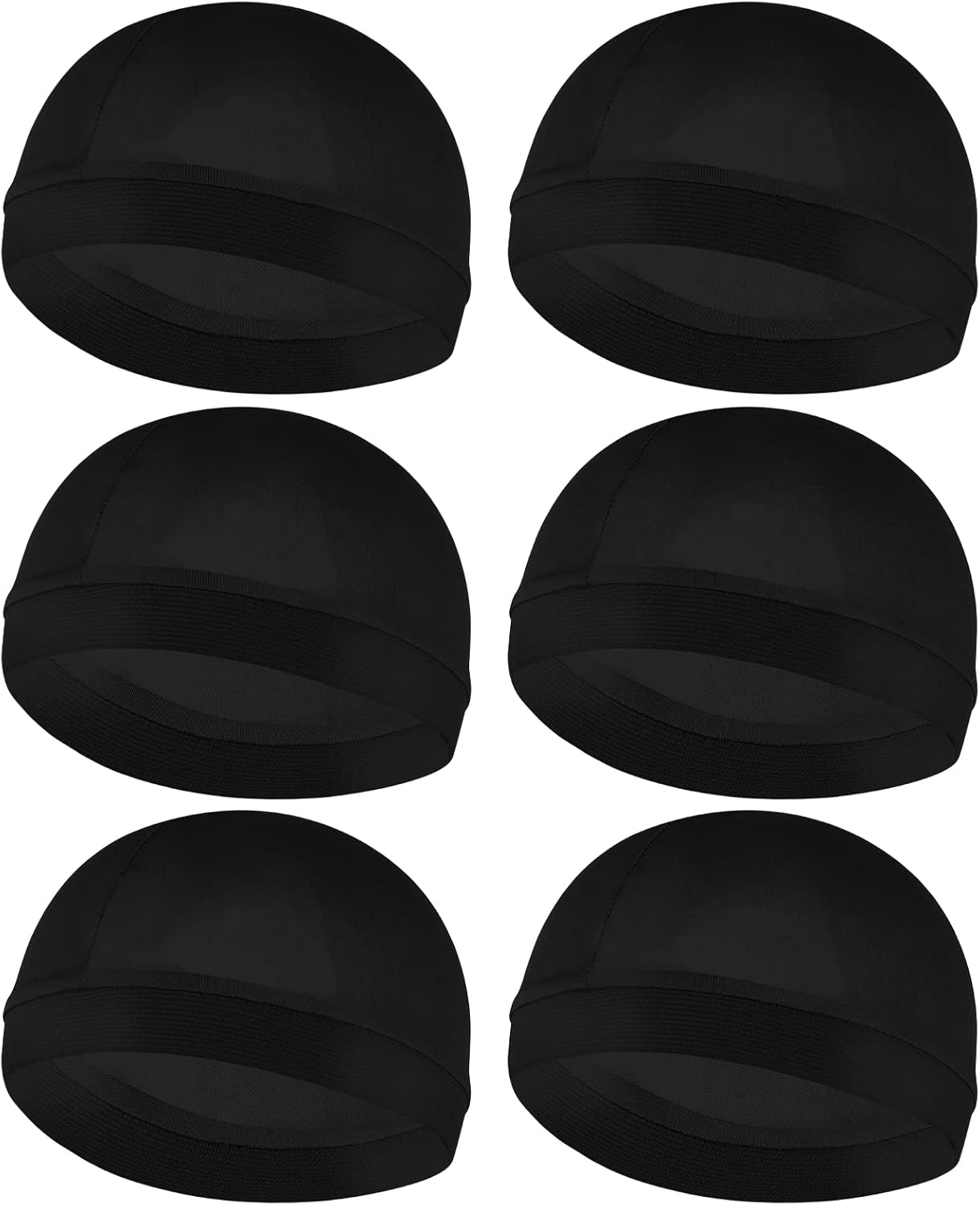 Molain 6Pcs Wave Cap for Men Silky Durags Elastic Band Wave Caps for ...