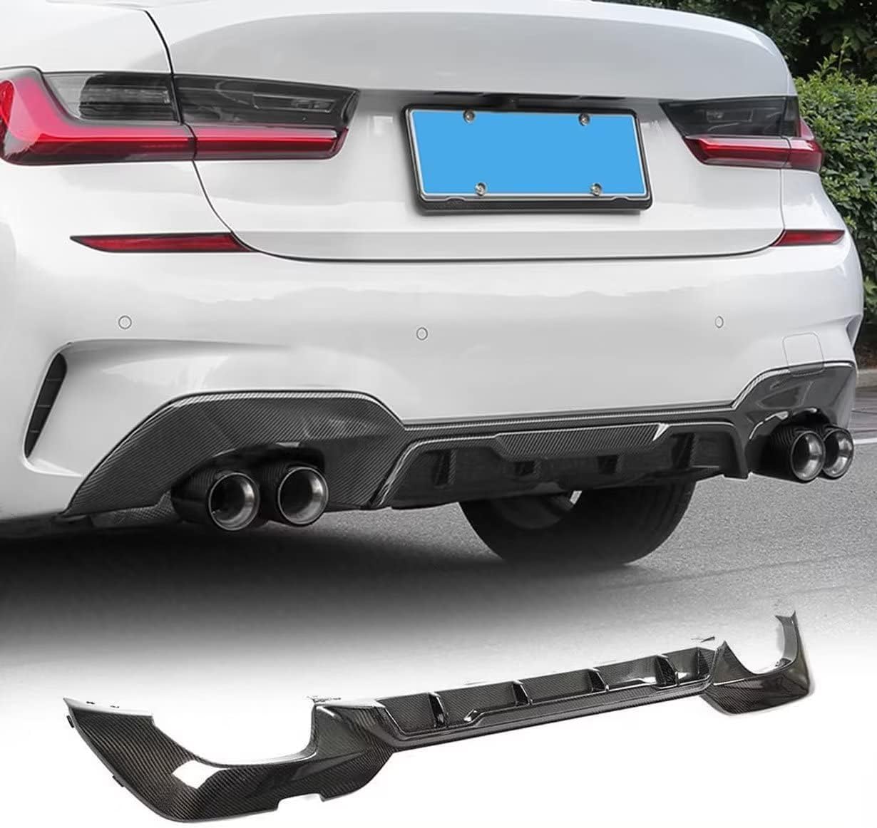 Carbon Fiber Rear Diffuser Fits for BMW 3 Series G20 G28 2019-2023 320i ...