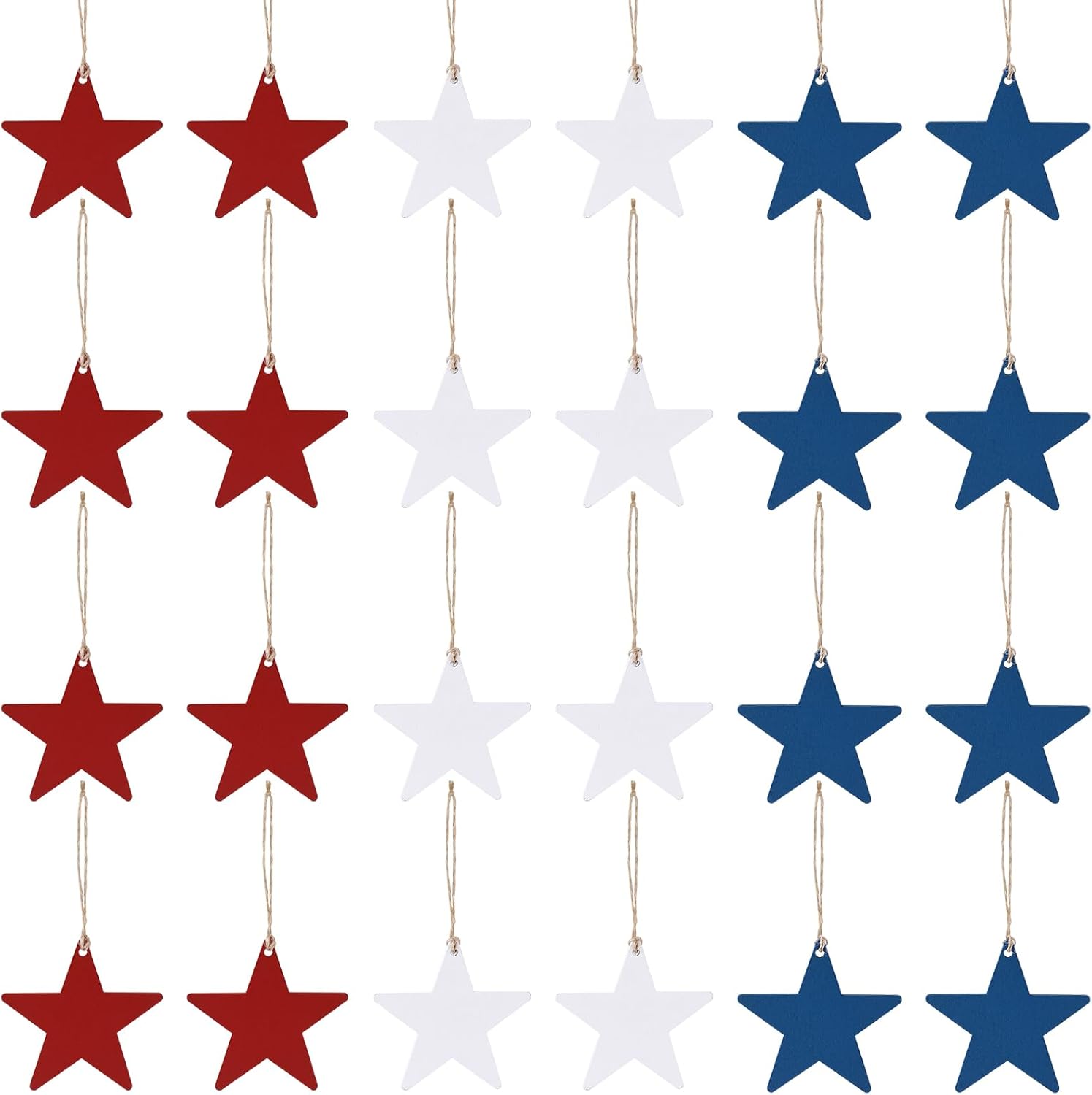 Amazon.com: 4th of July Decorations,Patriotic Wooden Star Hanging ...