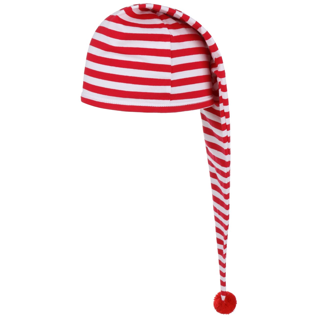 Lipodo Sleeping Cap Red-White (56 cm Long) - Men and Women - Nightcap ...