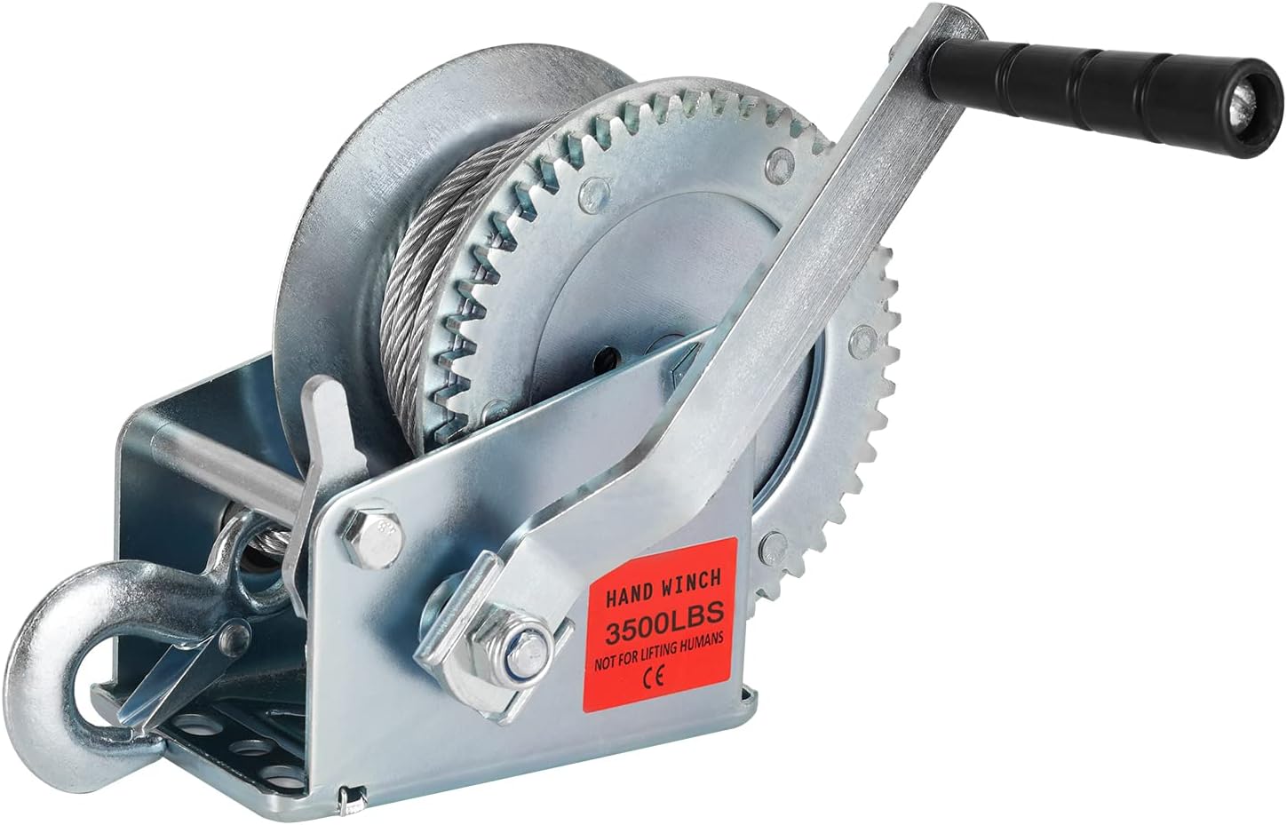 YULIZHE Heavy Duty Hand Winch, Hand Crank Strap Gear Winch with Steel ...