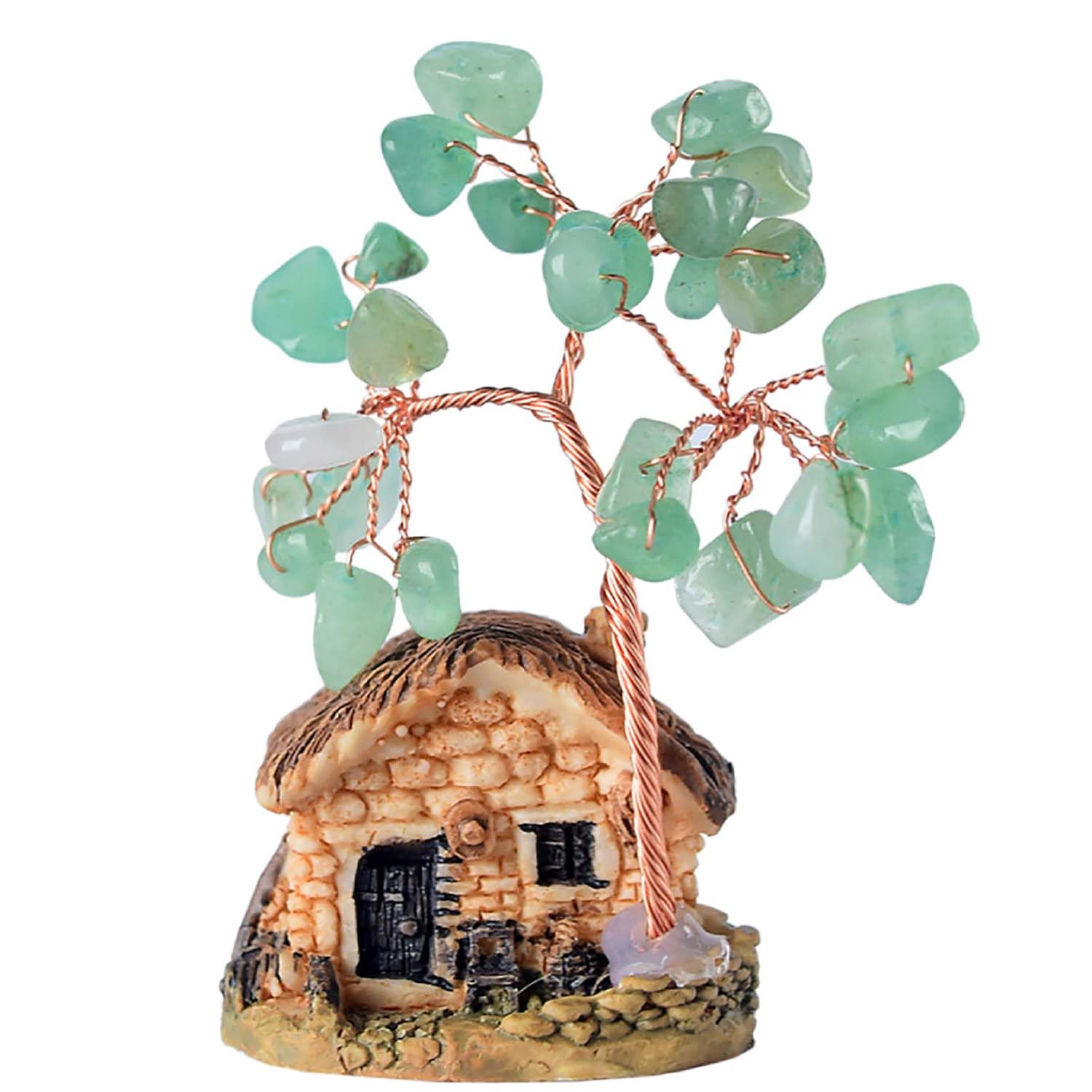 Amazon.com: Mini Green Aventurine Crystal Money Tree, Feng Shui Chakra ...