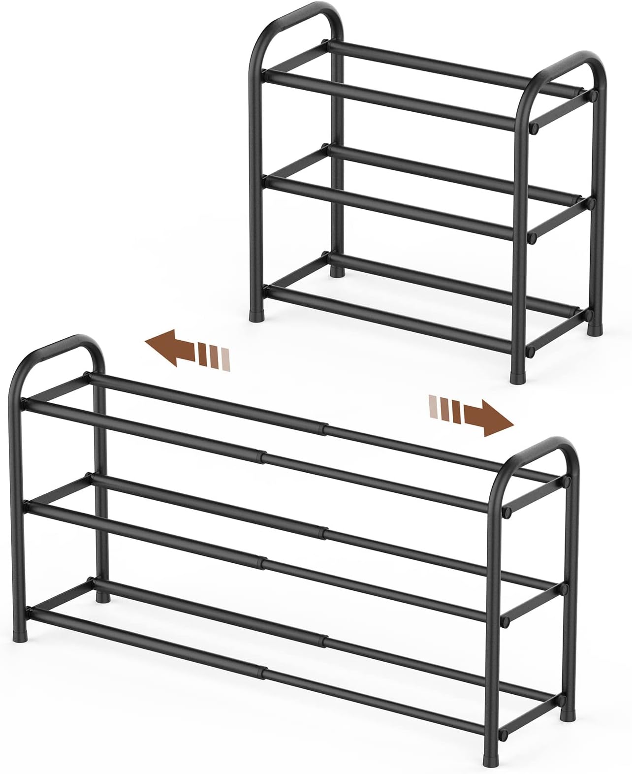 Amazon.com: Shoe Rack, Shoe Stand, Expandable & Adjustable, Solid Metal ...