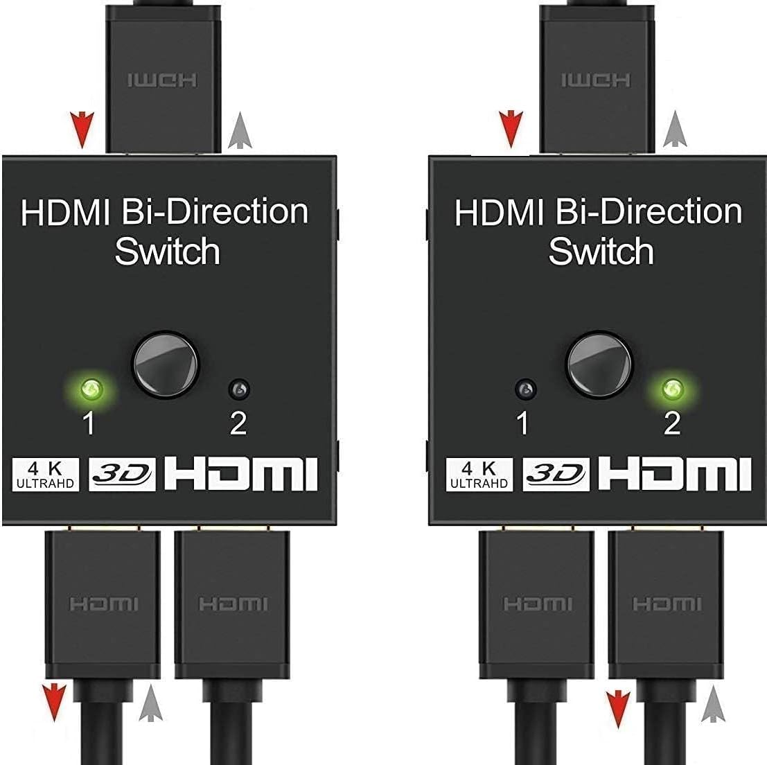 Buy Famous Quality® 2 Port Bi-Directional Manual HDMI Switch 2 in 1 Out ...