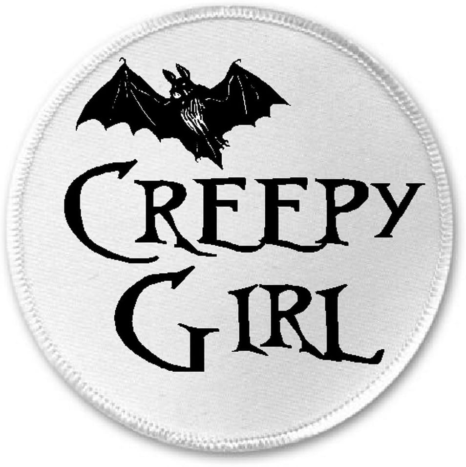 Amazon.com: Creepy Girl - 3" Sew/Iron On Patch Goth Gothic Bat Black ...