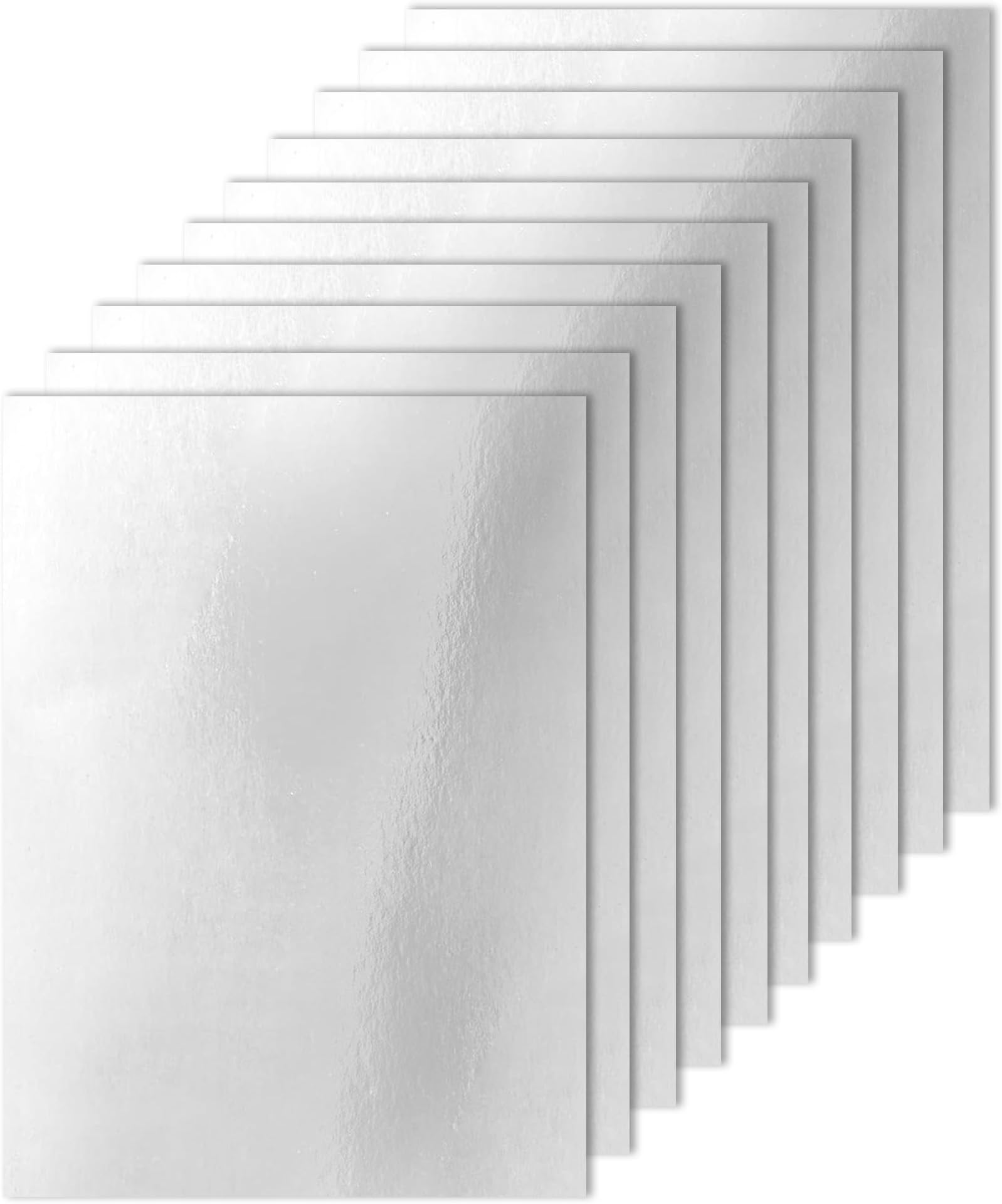Lakeer A4 Silver Foil Cardstock Paper, 250 GSM, Pack of 10 Sheets ...