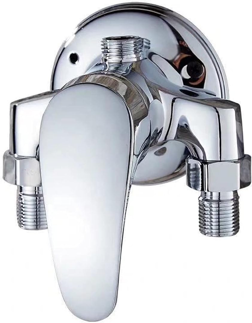 Wall Mounted Brass Shower Mixer Tap Bathroom Single Lever Cold and Hot ...