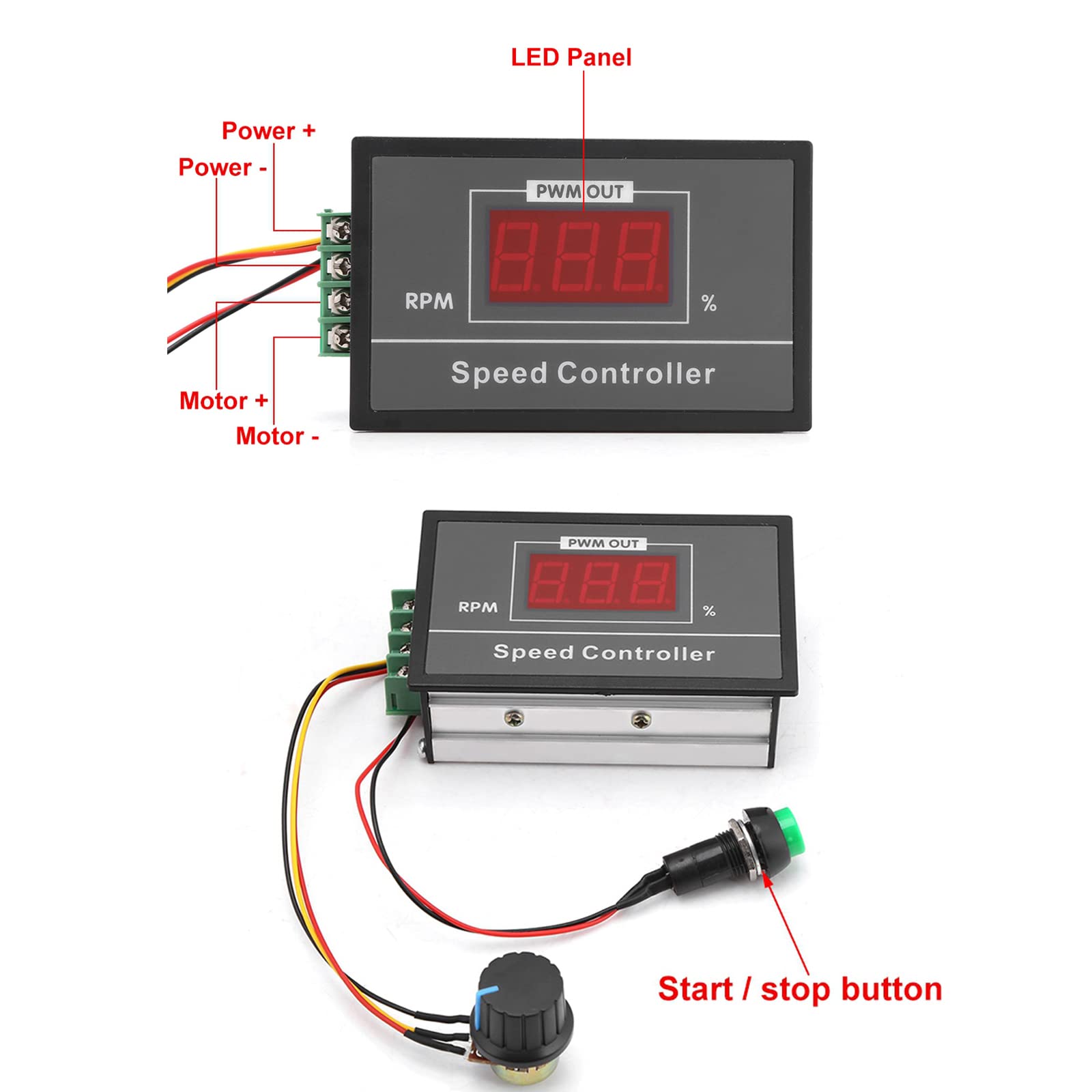 Snapklik.com : DC 6-60V 30A PWM Motor Speed Controller