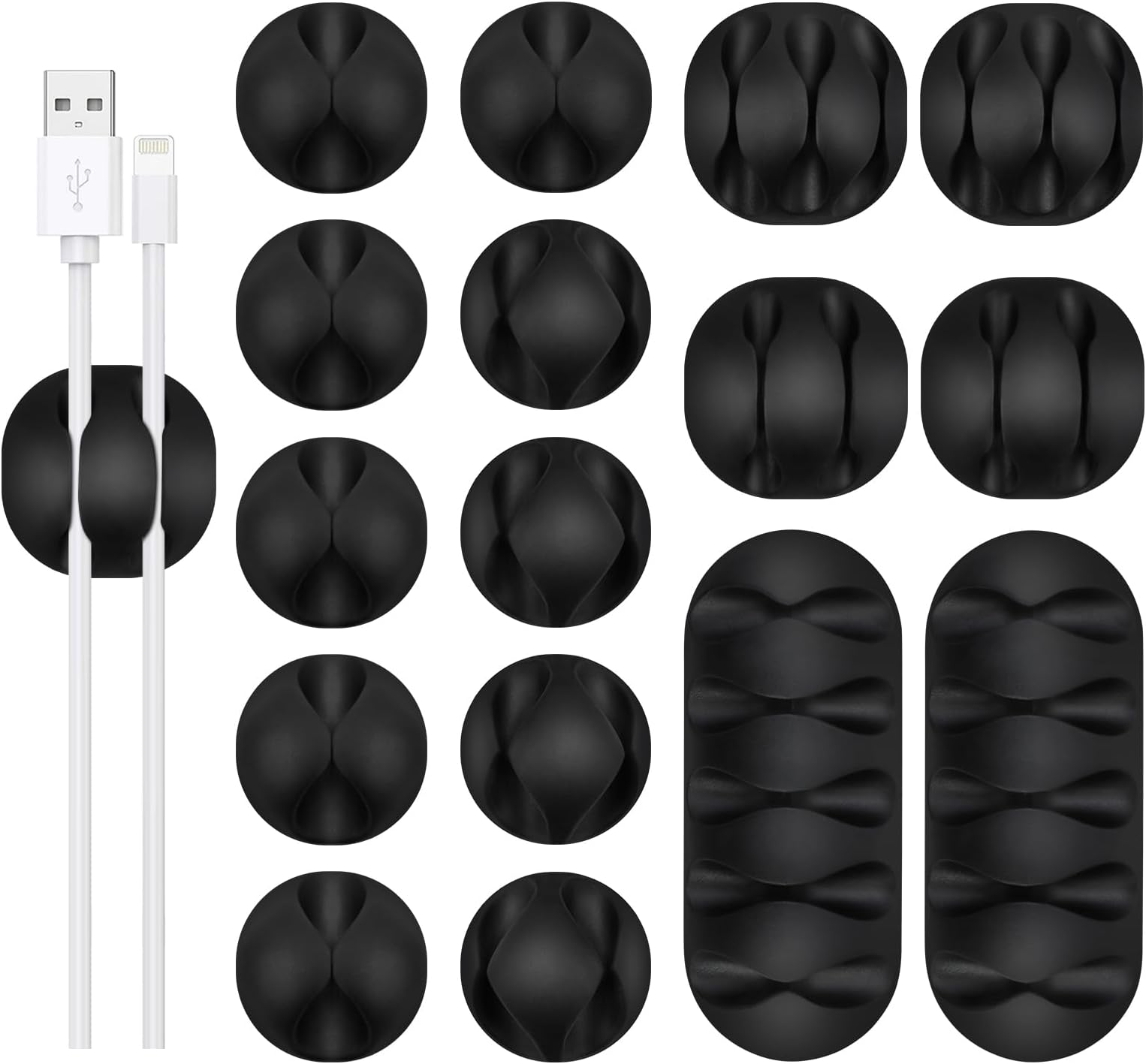 Amazon.com: 16 Pack Adhesive Cord Holders for Cables, FlyCoco Phone ...