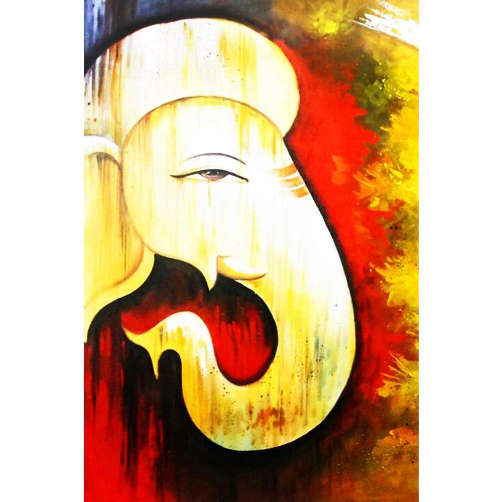 BOXD God Ganesh Bheema Painting Poster On Sunboard 12 X 18Inch : Amazon ...