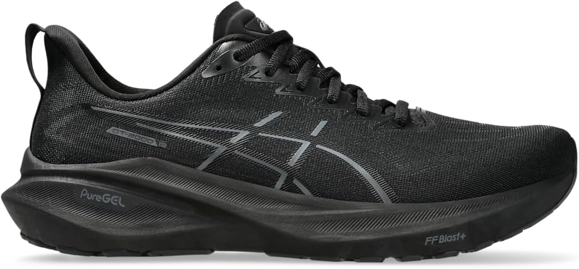 Amazon.com | ASICS Men's GT-2000 13 Running Shoe, 7, Black/Black | Road ...