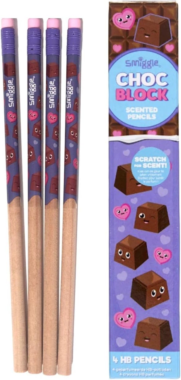 Smiggle Pencils HB Scented Twin Pack (Double Chocolate Choc Combo ...