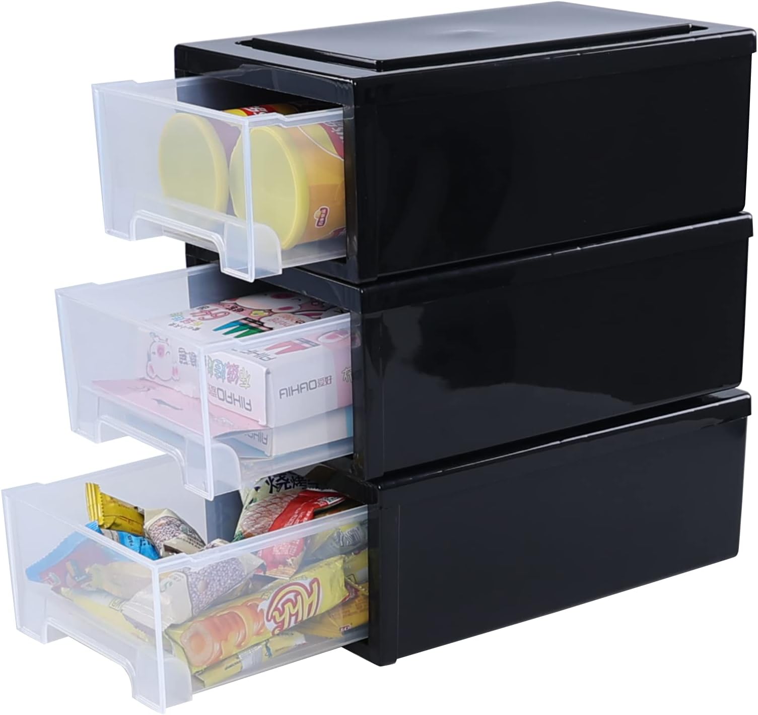 Amazon.com: Fabnati 12 Quart Plastic Storage Drawer Unit, Stackable ...