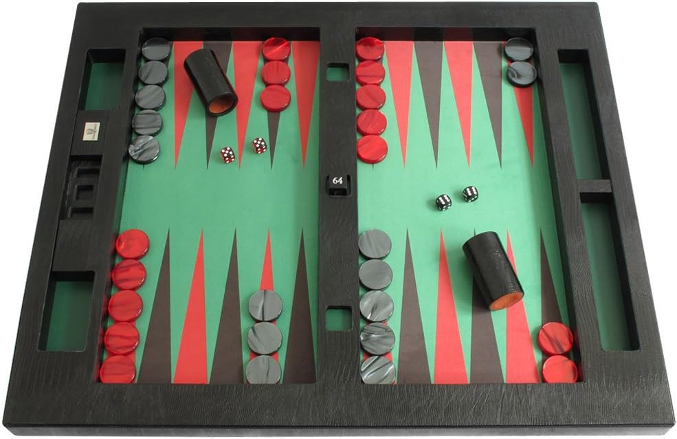 Amazon.com: Leather/Microfiber Table Top Backgammon Set - (26" Extra ...