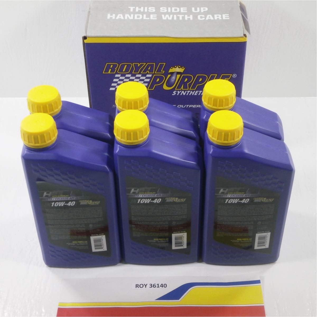 Royal Purple 36140-6PK HPS 10W-40 Synthetic Motor Oil with Synerlec ...