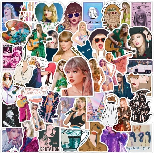 Amazon.com: 50 Pcs Singer Stickers Posters TS Cool Stickers for Adults ...