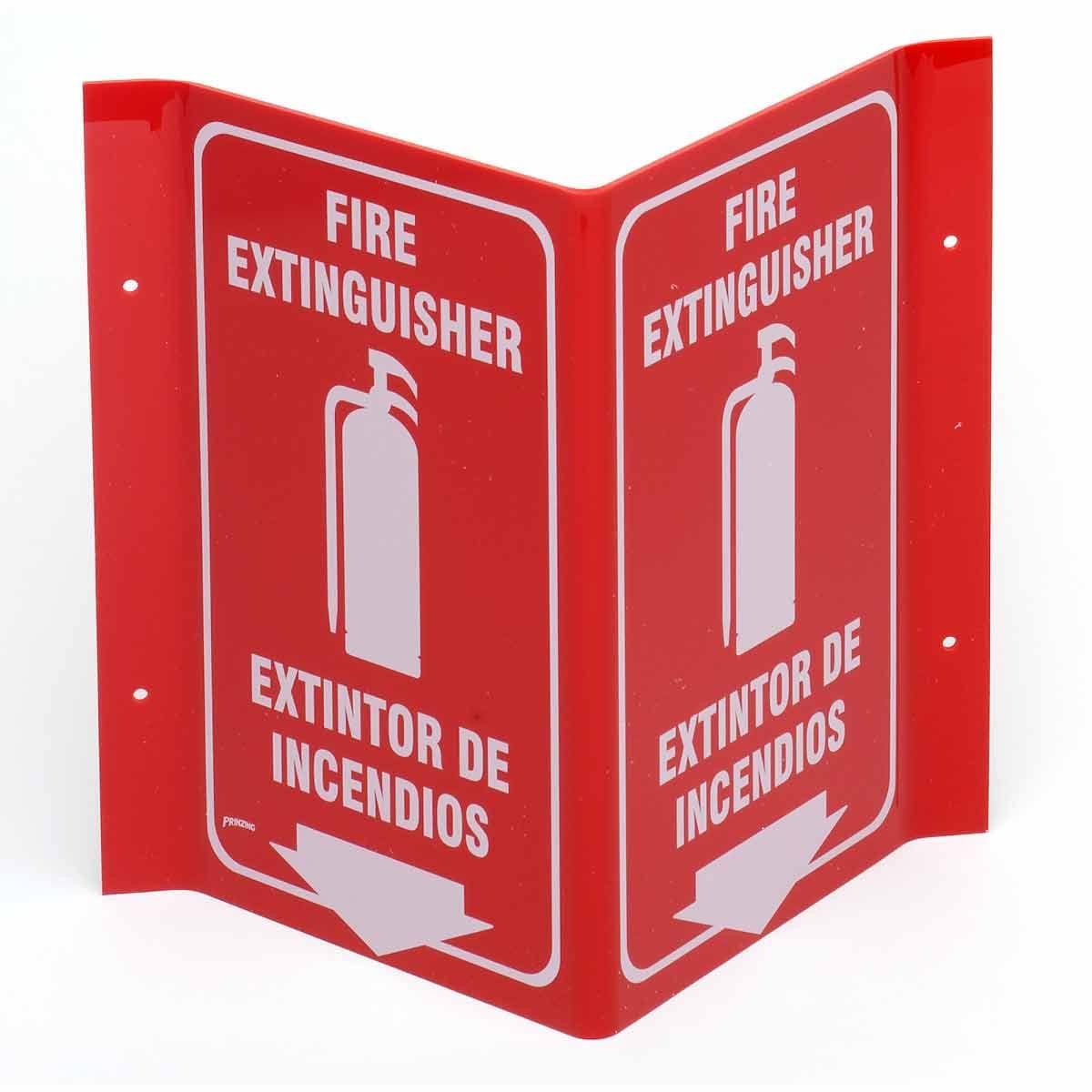 Buy "V" Shape Fire Extinguisher Extintor De incendious Sign Sunpack ...