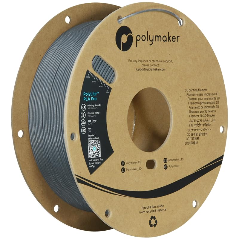 Amazon.com: Polymaker PLA PRO Filament 1.75mm Metallic Chrome, Powerful ...
