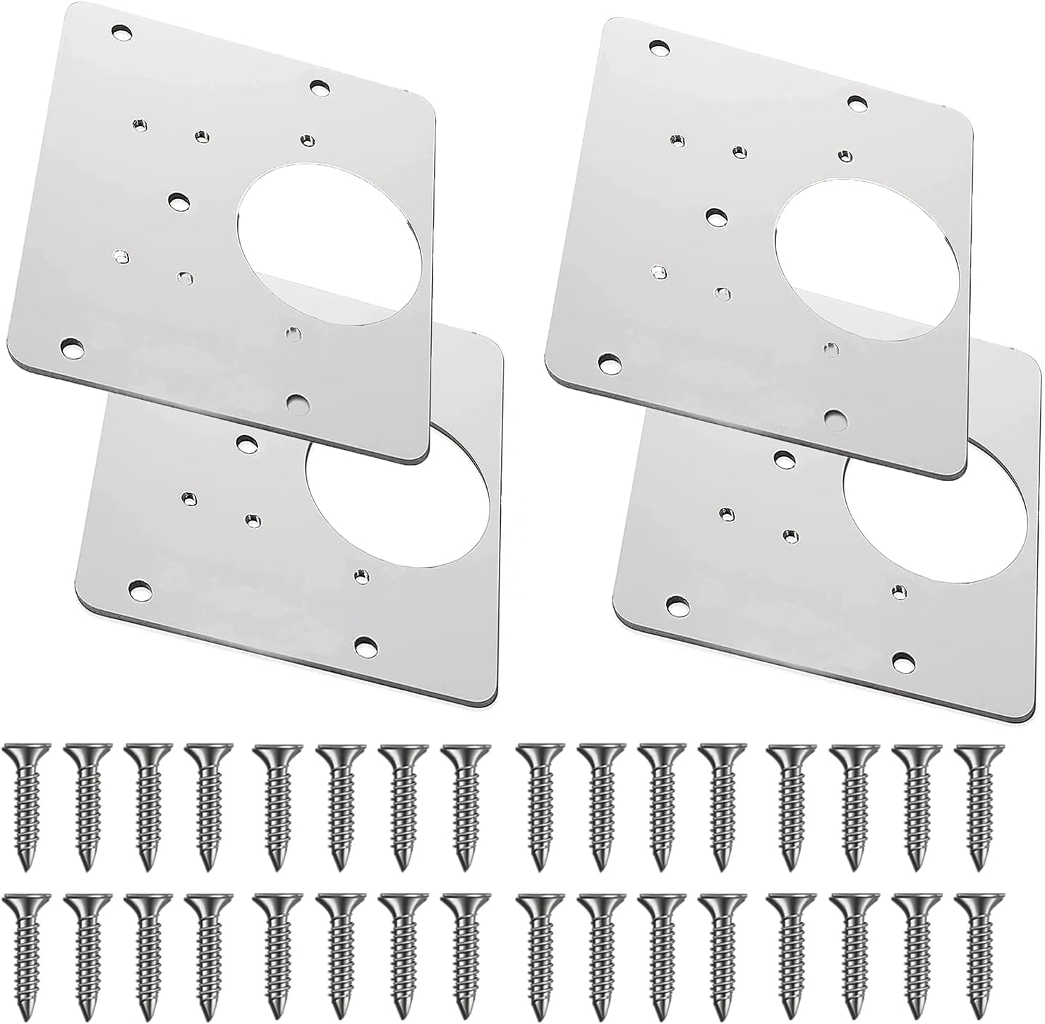 Cabinet Hinge Repair Plate, Stainless Steel Flat Fixing Brace Brackets ...