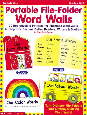Portable File-Folder Word Walls: 20 Reproducible Patterns for Tematic ...