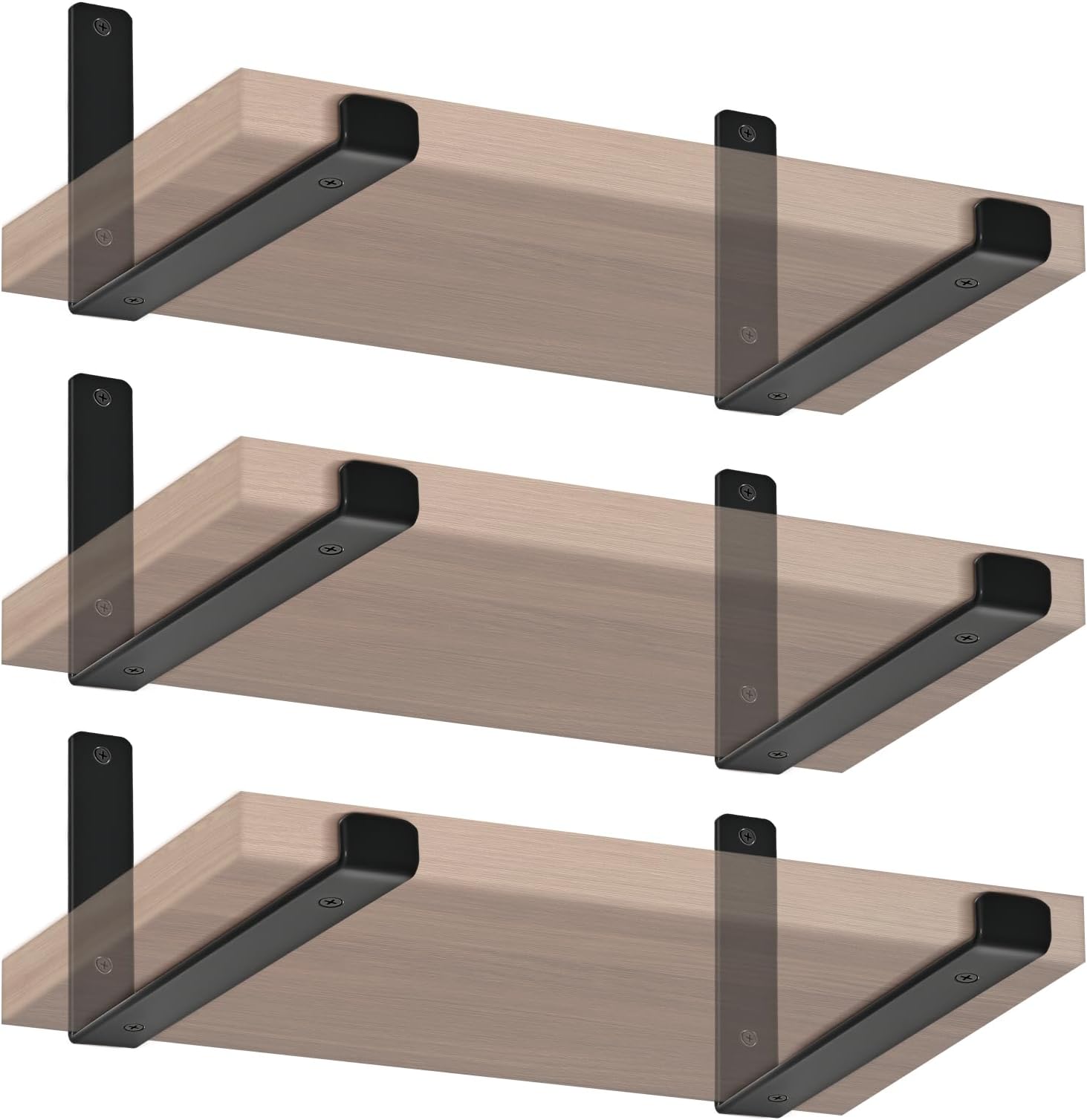 Amazon.com: CONNOO Heavy Duty Floating Shelf Brackets, 6 Inch Hidden ...
