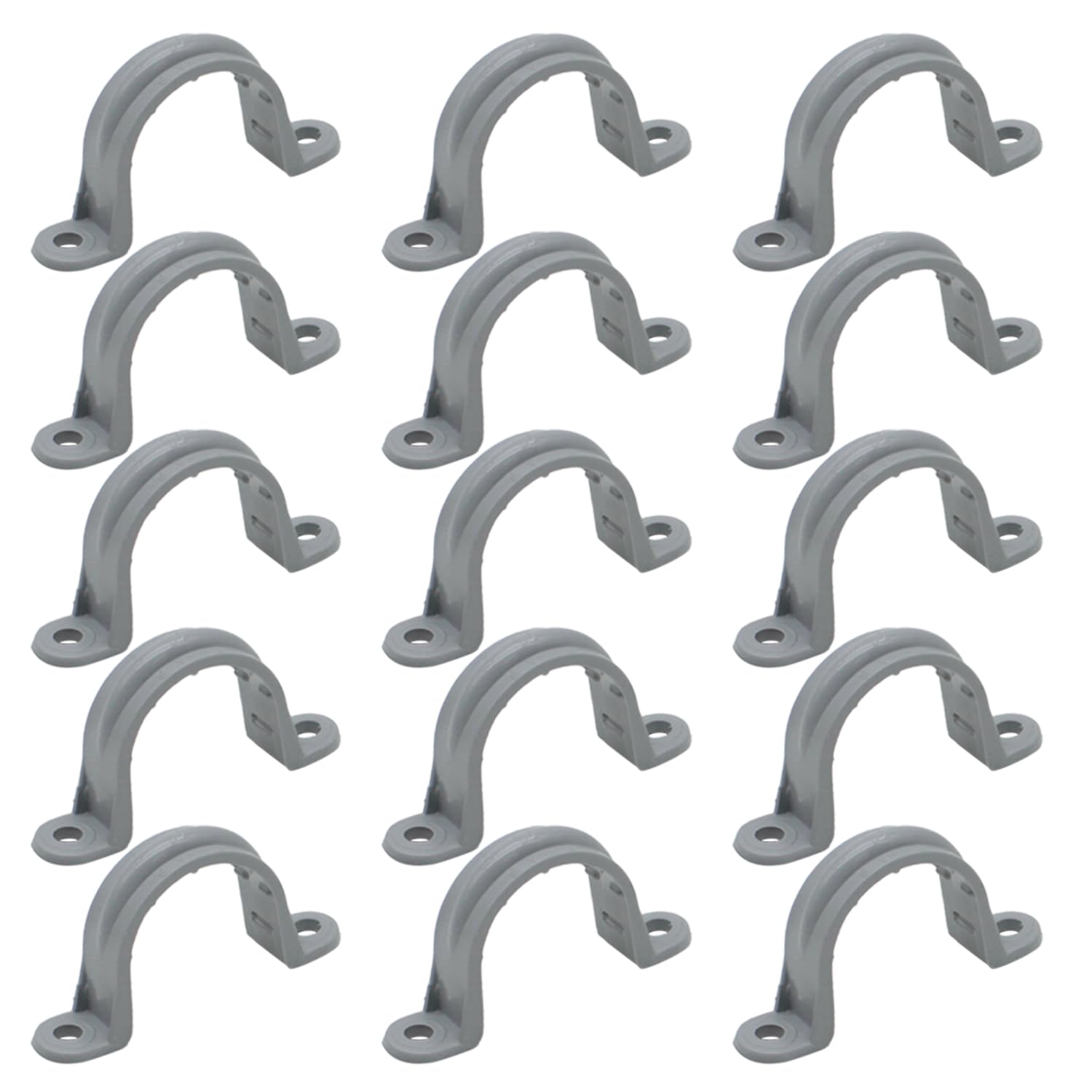 Snapklik.com : TOMSHIELE 1 Inch 15pcs PVC Pipe Straps Reliable 2-Hole ...
