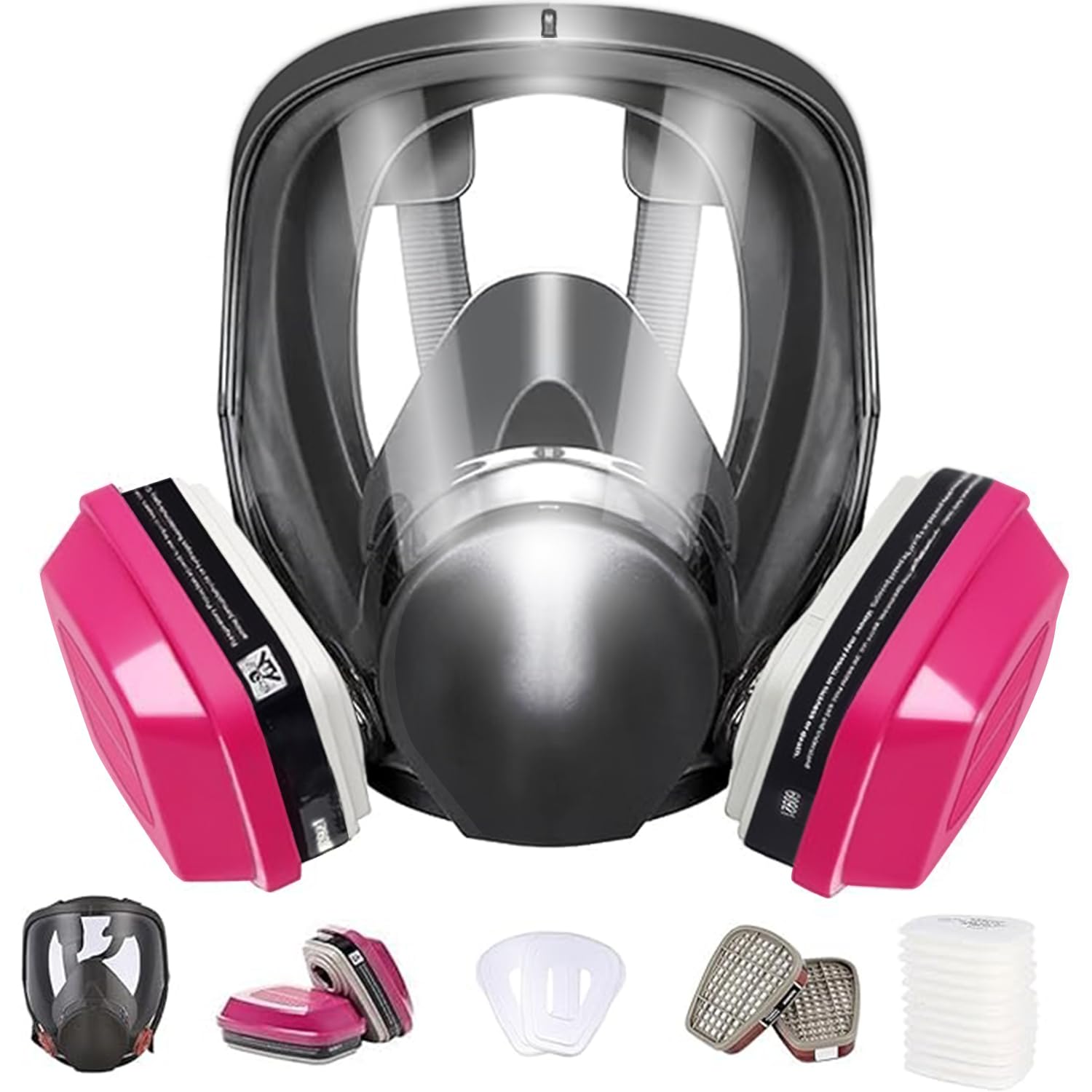 Full Face Respirator Mask Paint With Filters Welding Woodworking ...