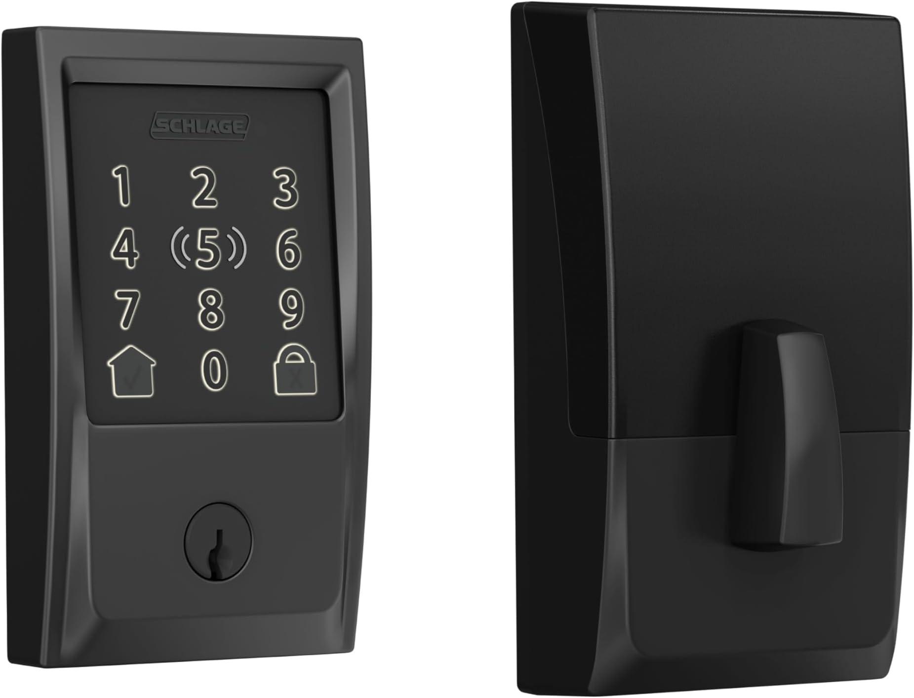 Yale Security Lock 2 with Wi-Fi, Black Connected Keypad Smart Lock for ...