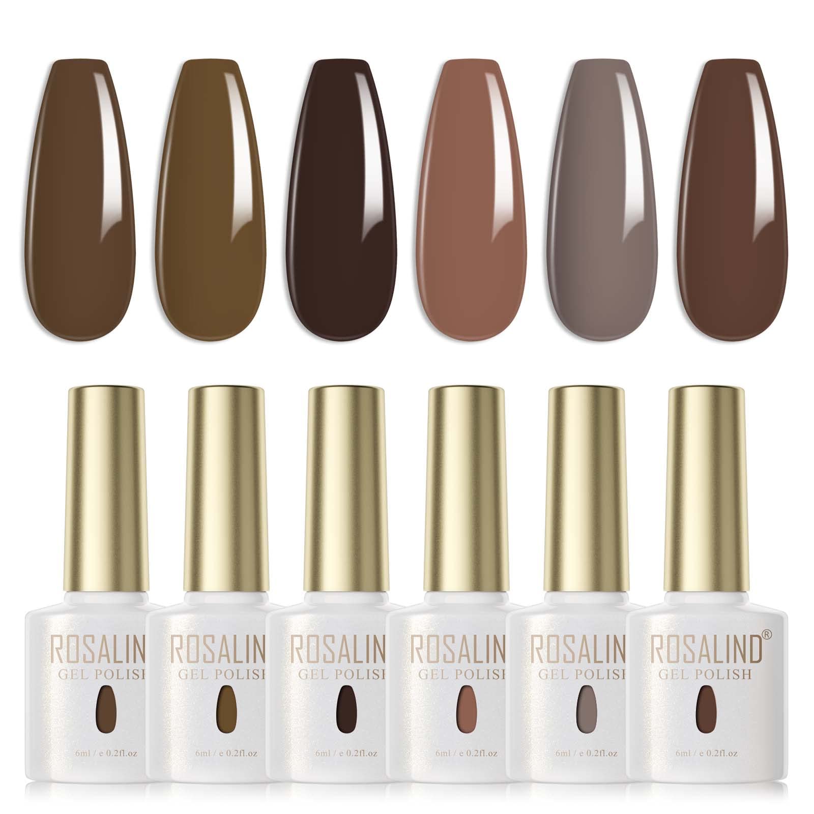 ROSALIND Vernis Semi Permanent Marron Couleurs Automne Hiver 6 Couleurs ...