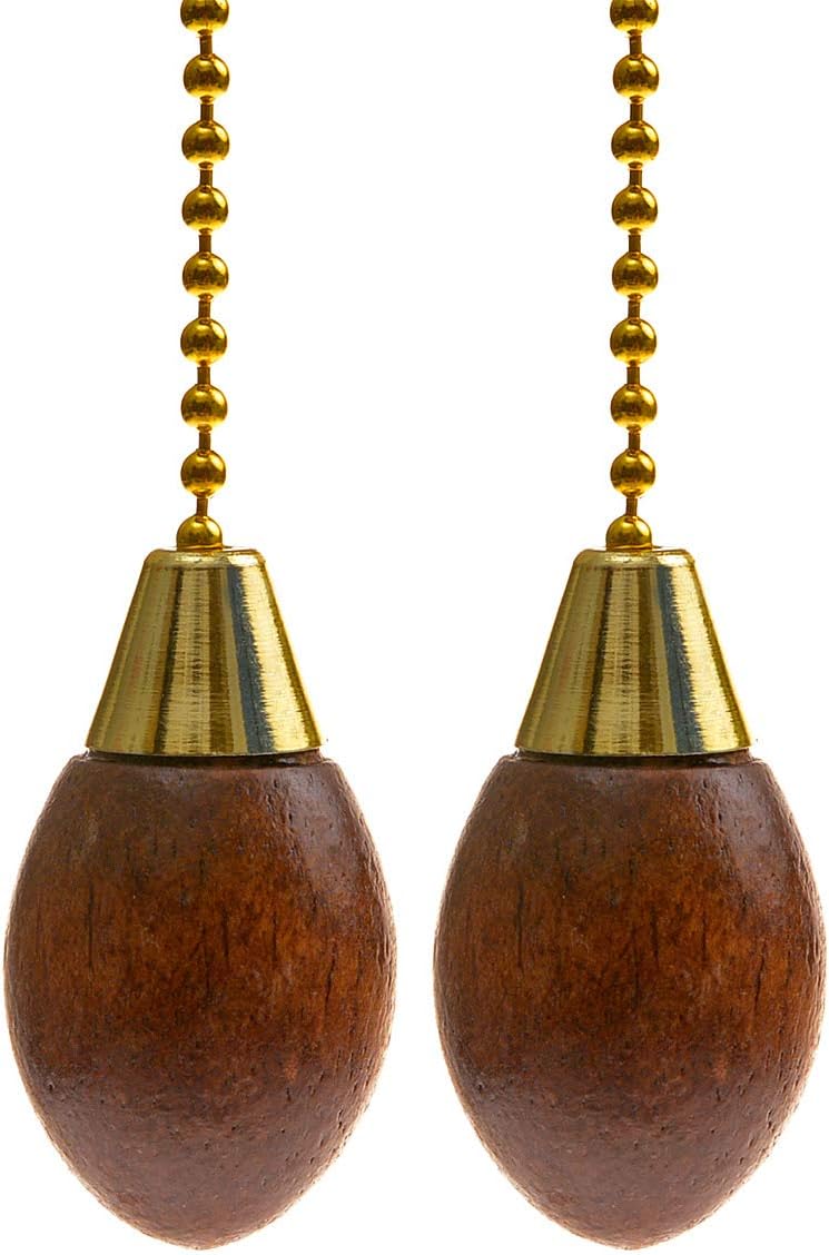 Amazon.com: Saim Ceiling Fan Pull Chain Extension 12 Inch Walnut Wooden ...
