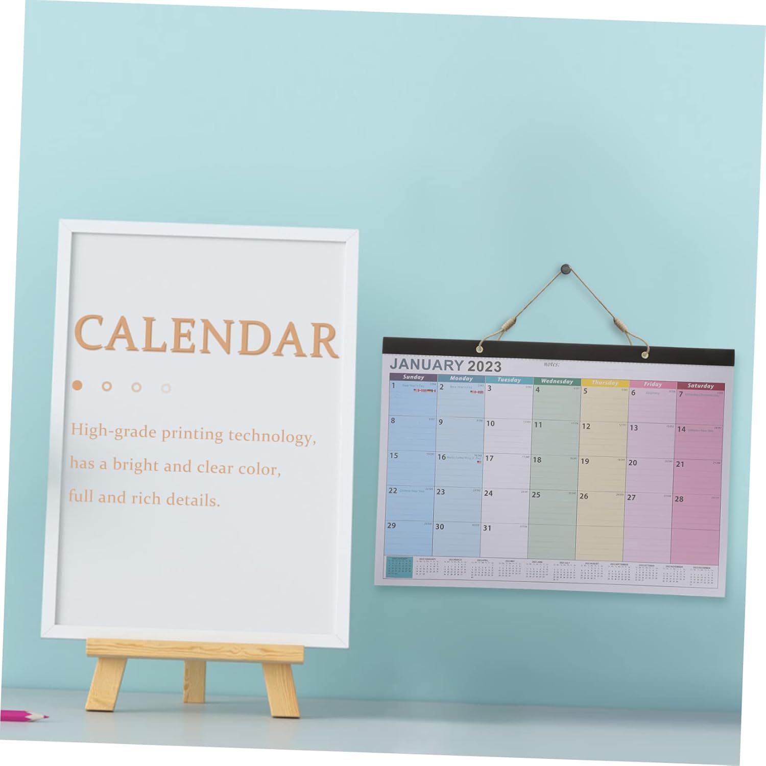 2023 Desk Calendar English Calendar Wall Calendar Stickers Monthly Wall ...