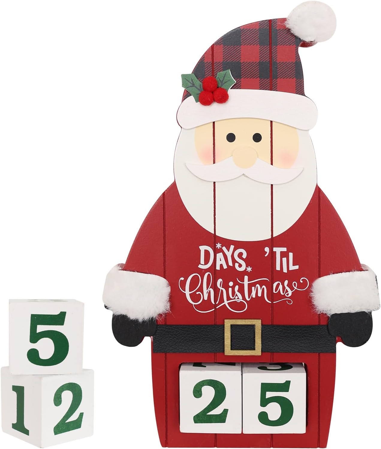 Amazon.com: Clever Creations Wooden Christmas Advent Calendar ...