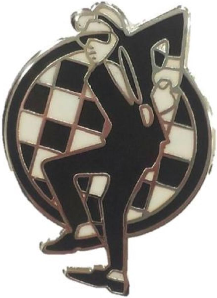 Ska Dancing Man Enamel Pin Badge Black/White 2cm x1.5cm : Amazon.co.uk ...