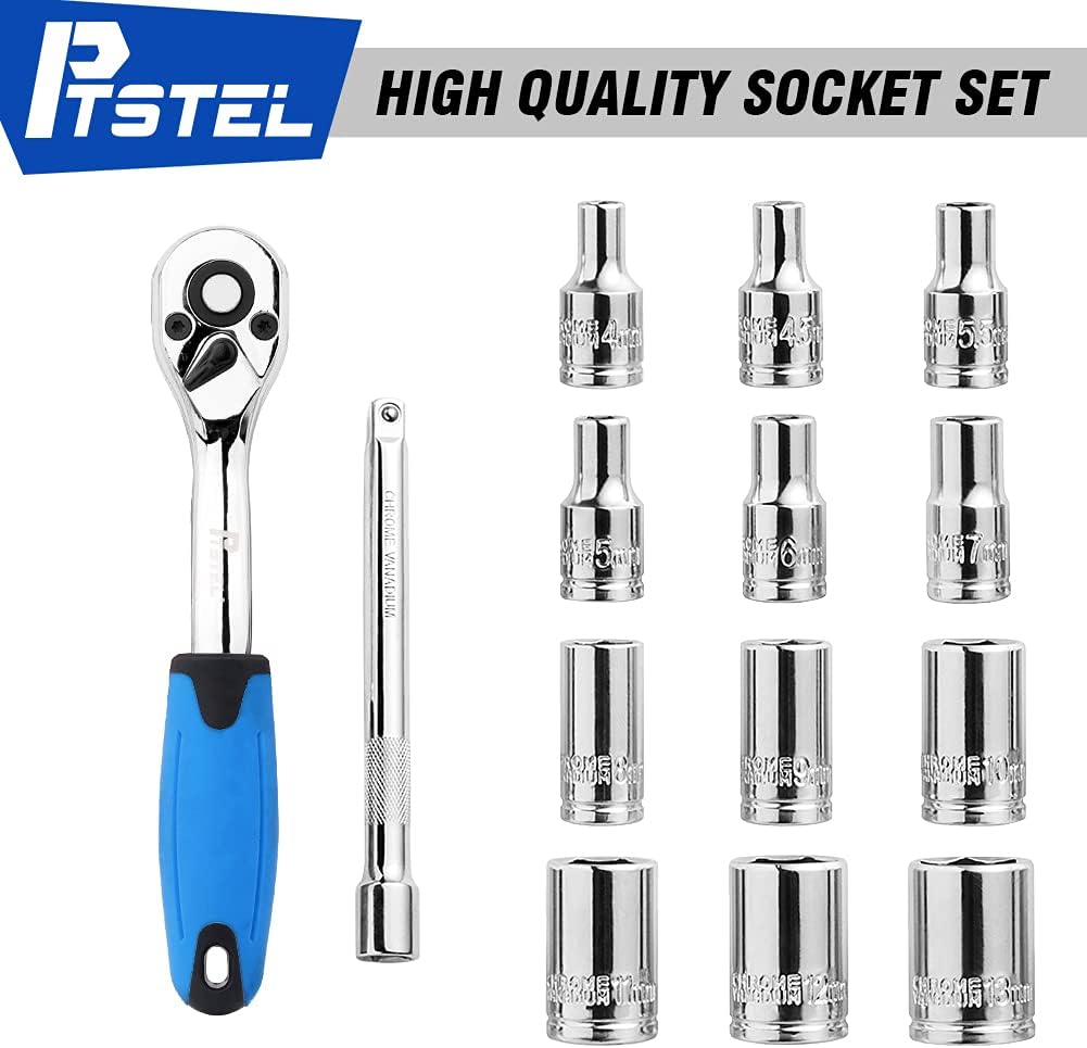 14 Pieces Socket Wrench Kit, 1/4” Drive Socket Set Philippines | Ubuy