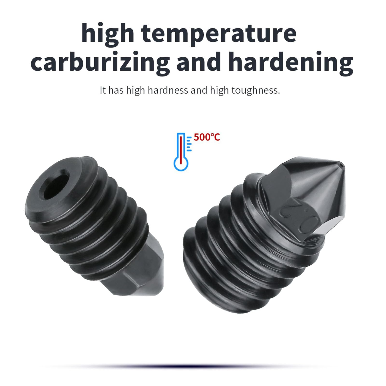 Snapklik.com : 10 Pcs Nozzles Bamboo Lab Nozzle 6 Pcs Hardened Steel ...