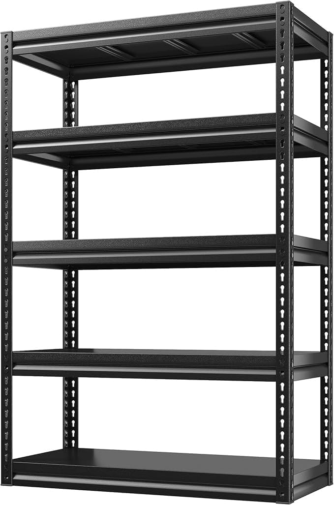 Amazon.com: King’s Rack 5-Tier White Steel Storage Rack Boltless ...