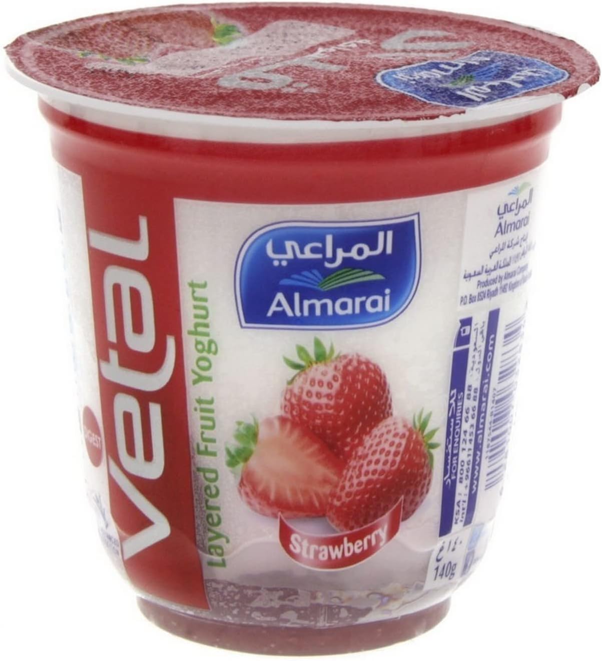 Al Marai Vetal Layered Fruit Yoghurt Strawberry 140g : Amazon.ae: Grocery