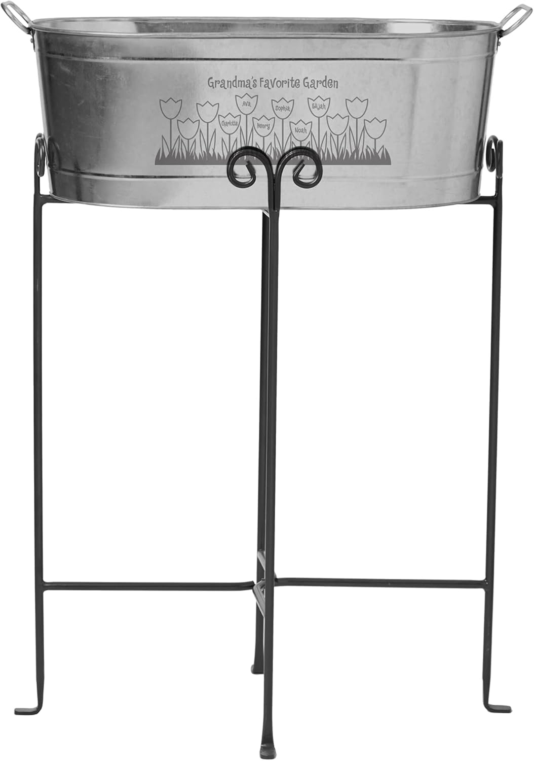 Amazon.com : Let's Make Memories Personalized Flower Garden Planter Tub ...