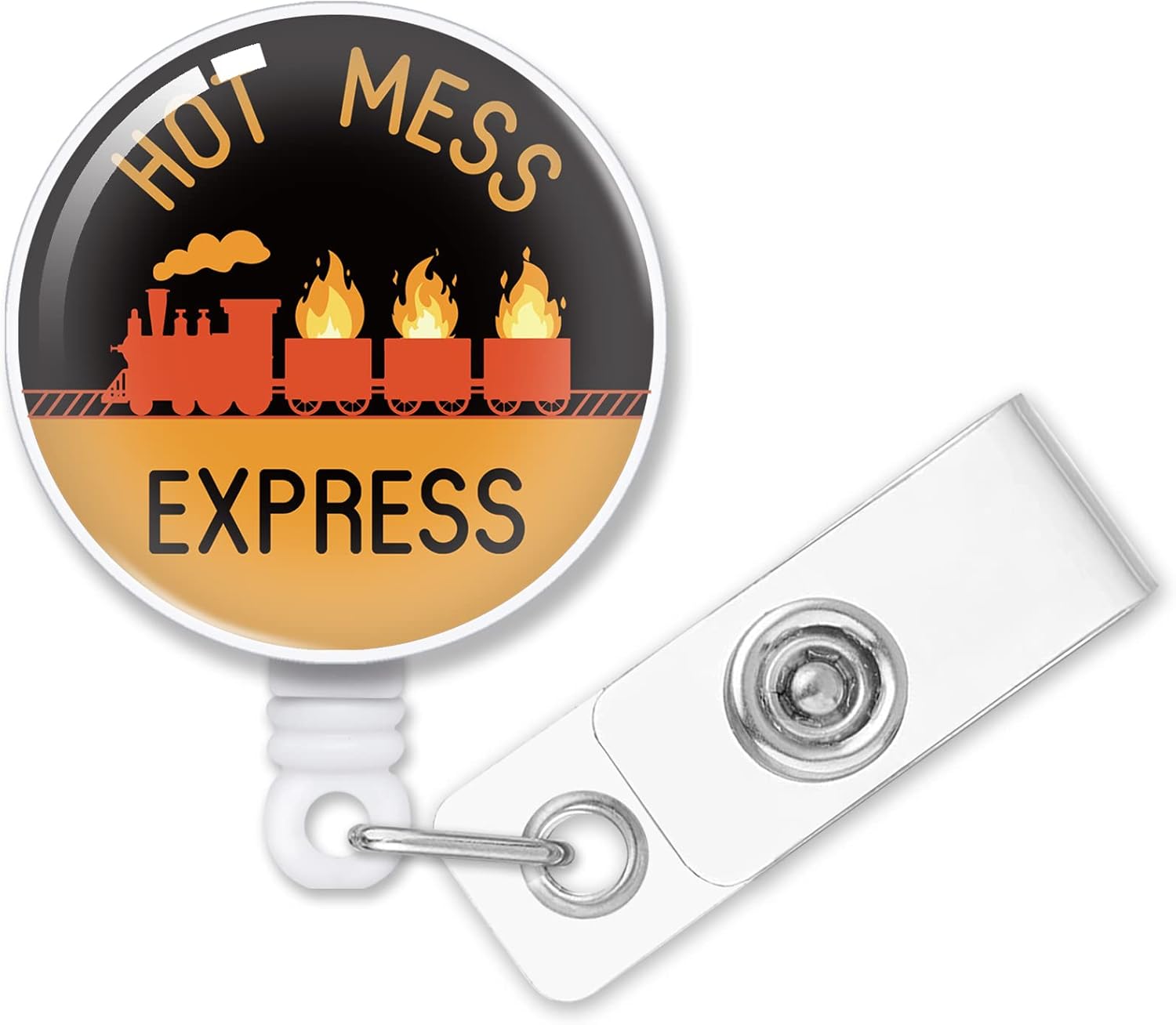 Amazon.com: QYUVK Retractable Hot Mess Express Badge Reel with ...