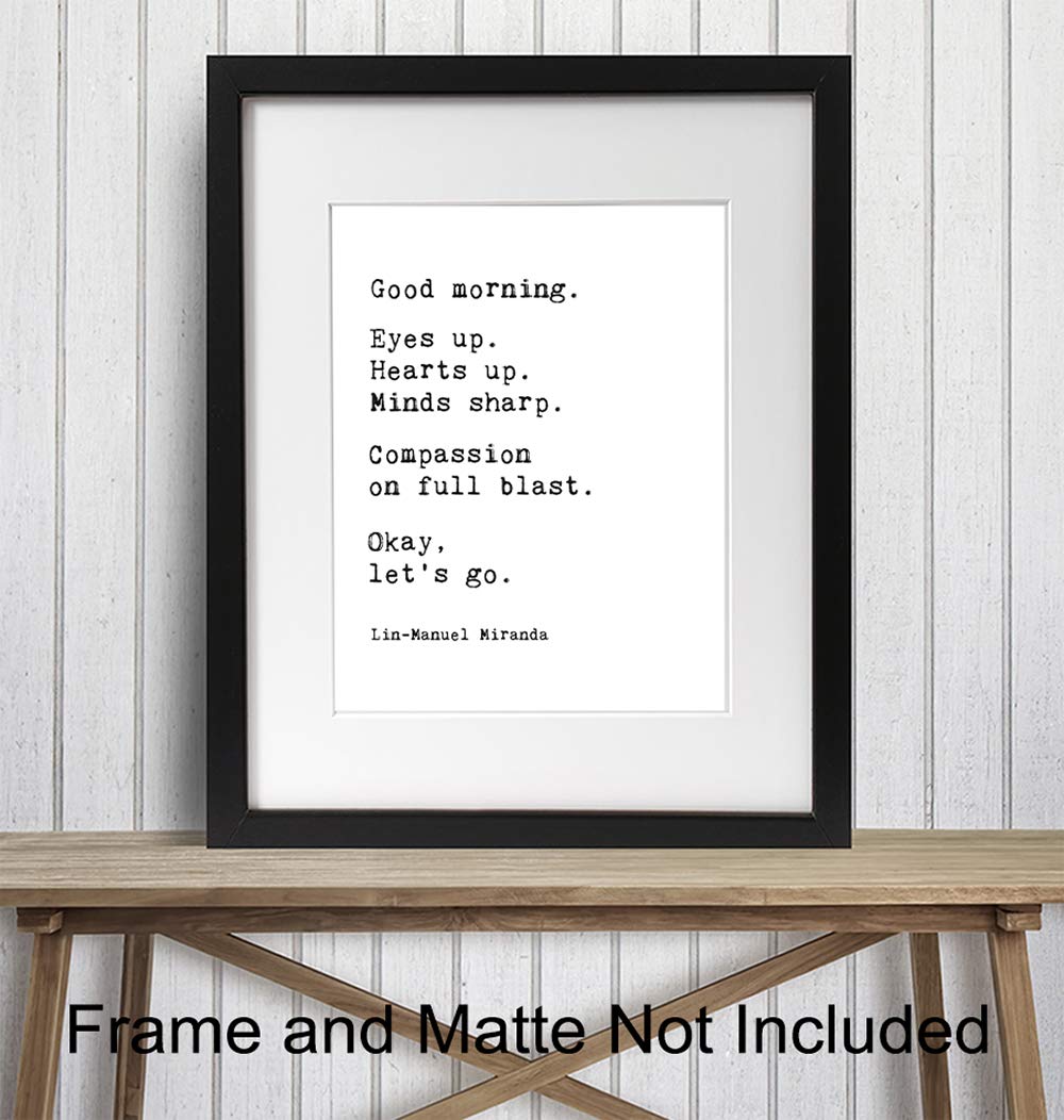 Buy Lin Manuel Miranda Good Morning Merch Poster - Motivational Wall ...