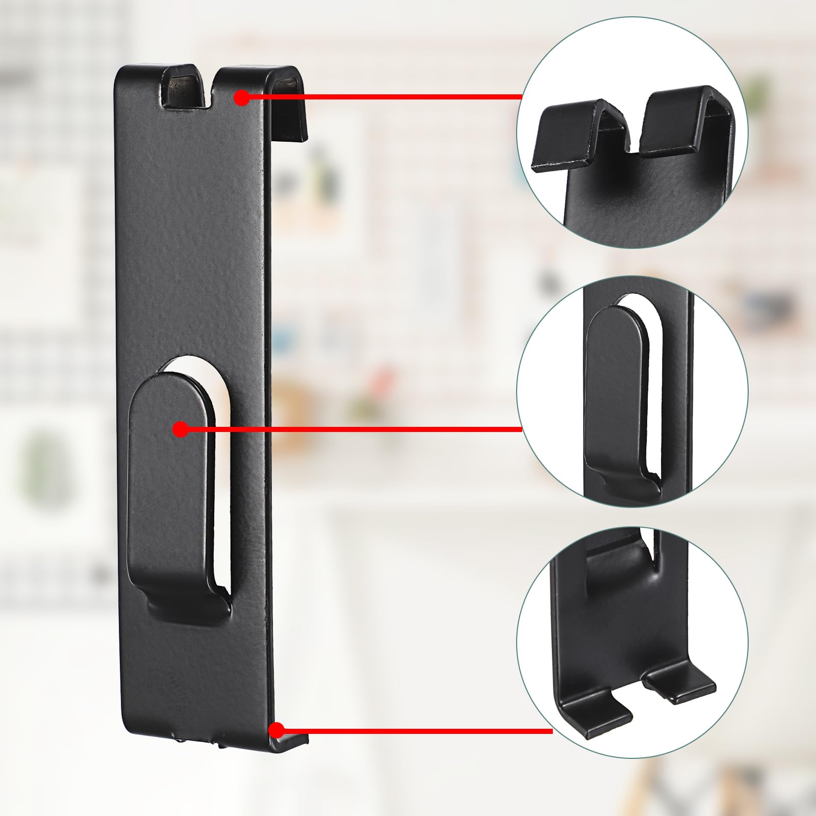 Snapklik.com : Sumnacon Grid Wall Hangers - 35 Pack Black Display Hooks ...